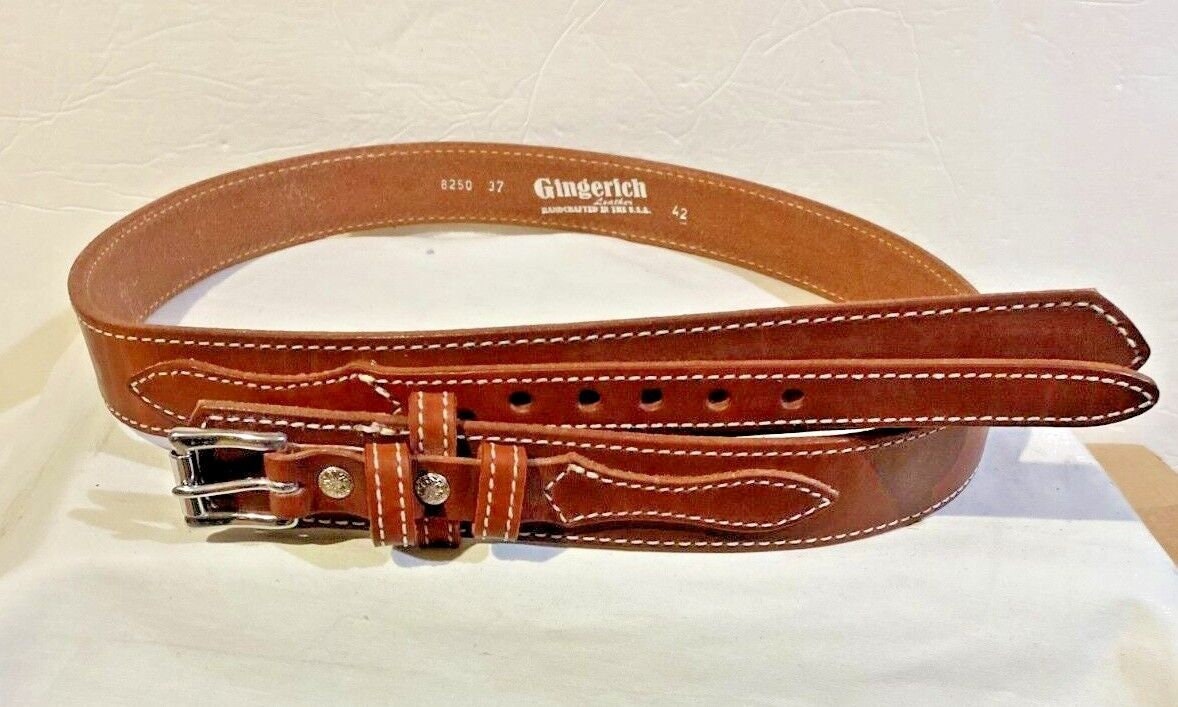 Men's Genuine Sedona Hot Dipped Leather Ranger Style Belt Amish Crafted ...