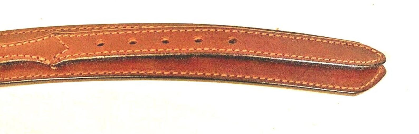 Men's Genuine Brown Leather Ranger Style Belt Amish Crafted in USA - Etsy