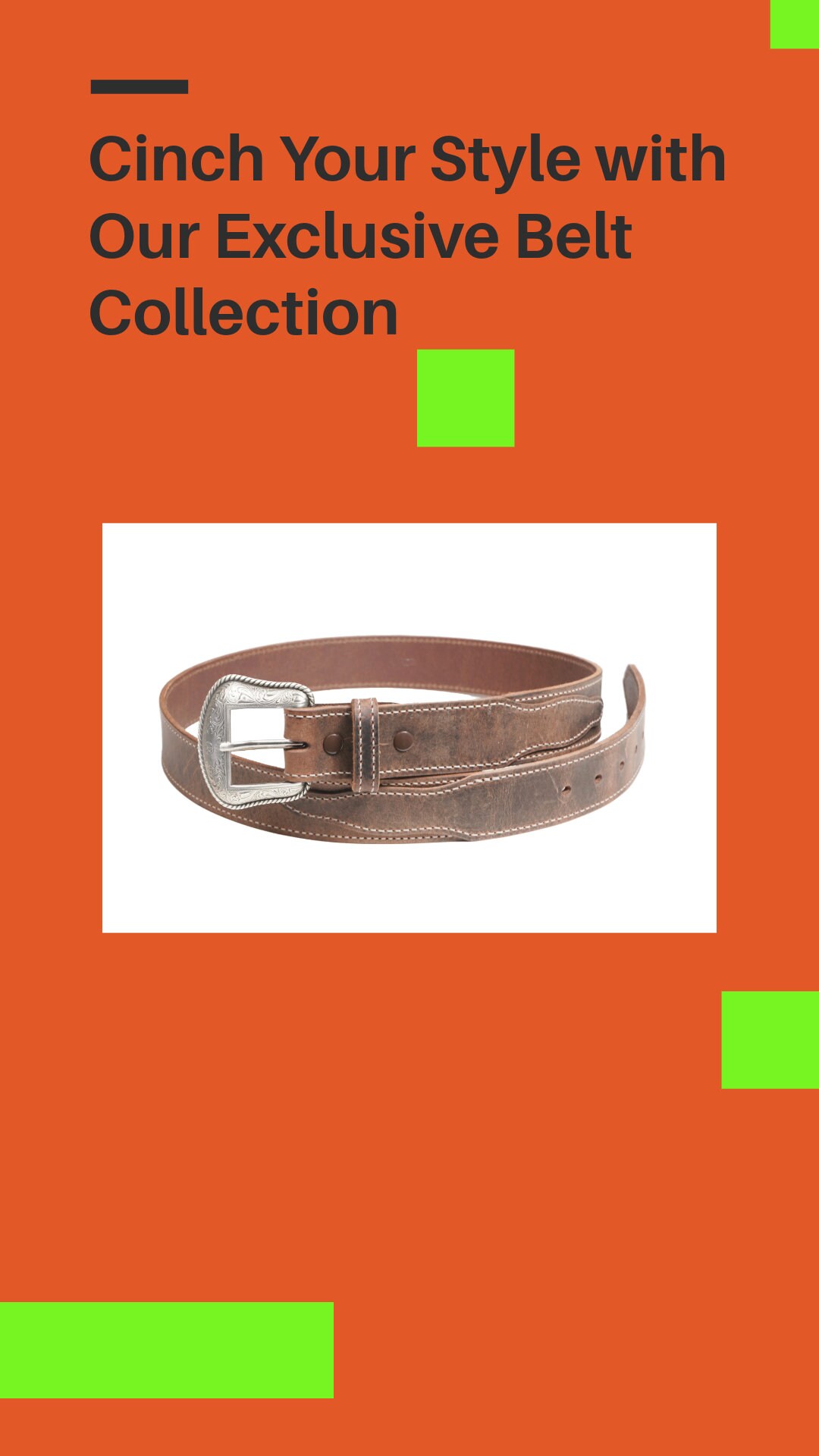 Men's New Distressed Brown Western Vintage Look With Scallops Leather ...