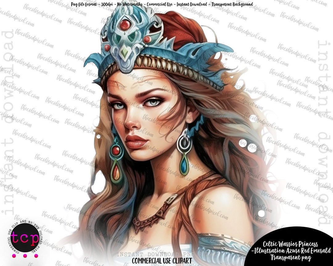 Celtic Warrior Princess Clipart, Celtic Women Clipart, Celtic Clip Art ...