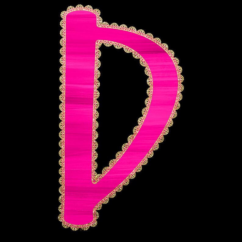 Lace Doodle Alphabet PNG Bundle Set(6) Grunge Colors (digital Download ...