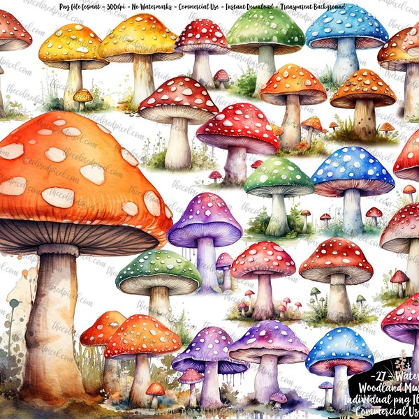 Toadstool Clip Art - Etsy