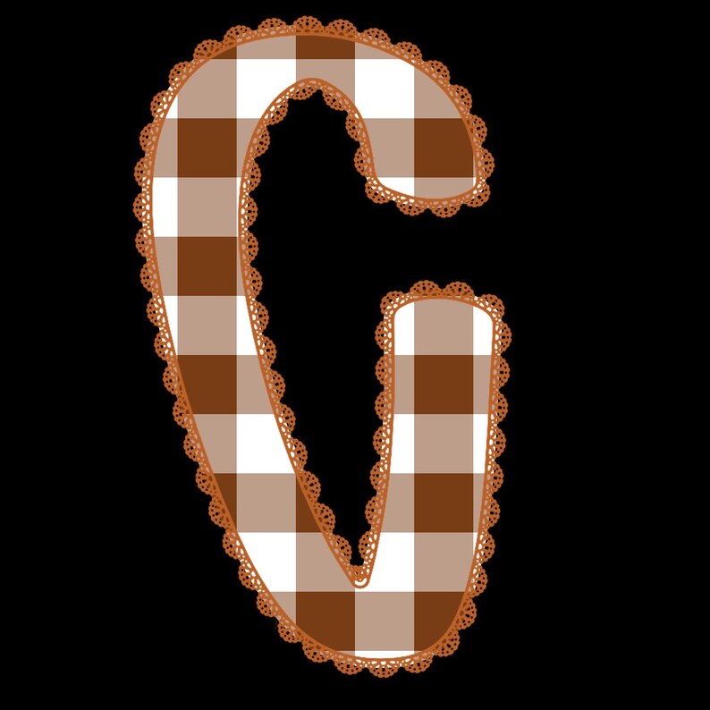 Preppy Lace Doodle Alphabet PNG Clipart: Fall Colors (digital Download ...