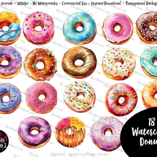 Donut Clip Art - Etsy