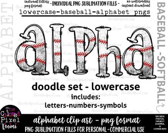 Baseball Alpha Png - Etsy
