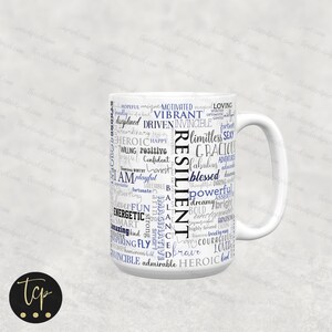 15oz Mug Wrap Png, Positive Affirmations Inspiration, Positive ...