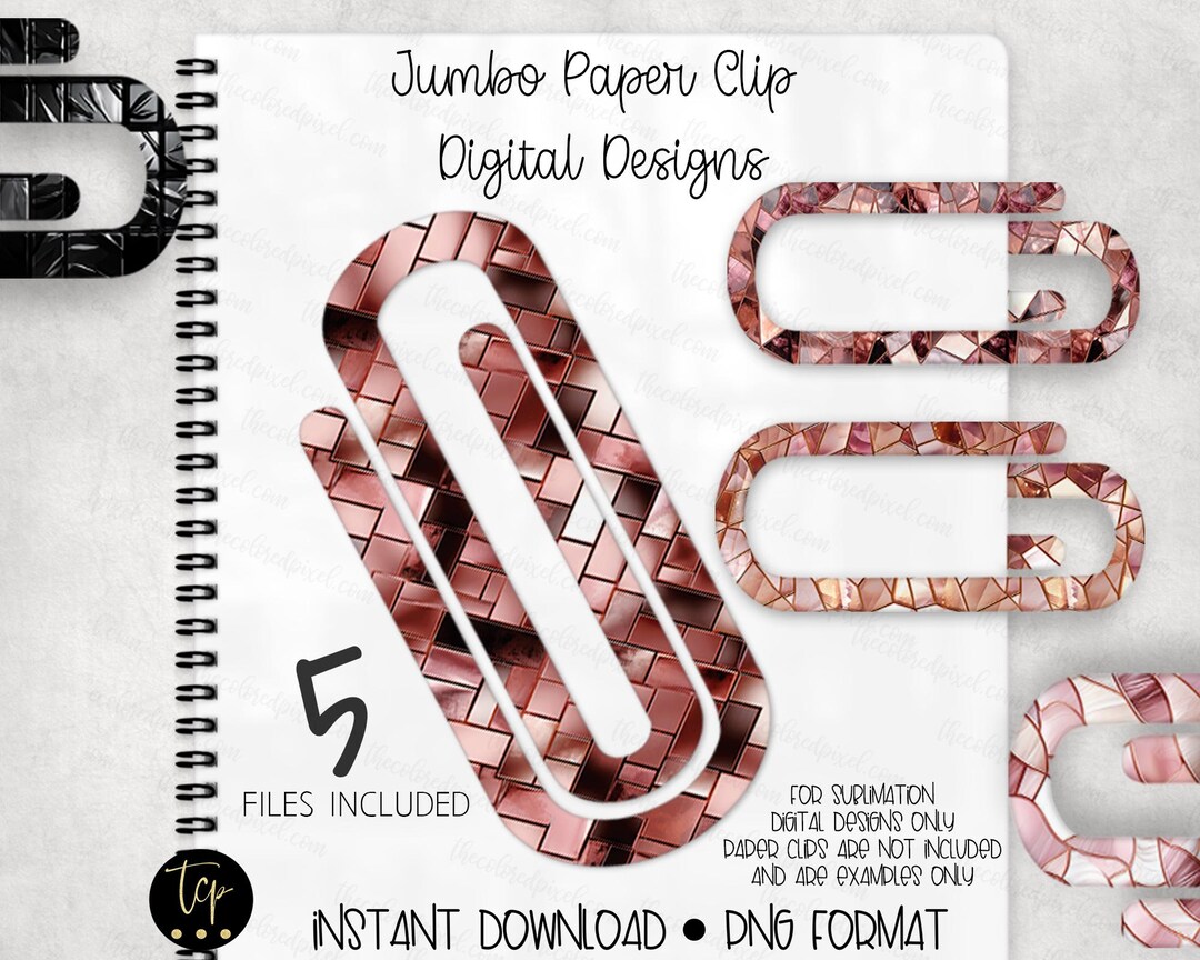 Jumbo Paper Clip Design Bundle: Rosegold Mosaic (PNG Digital File) - Etsy