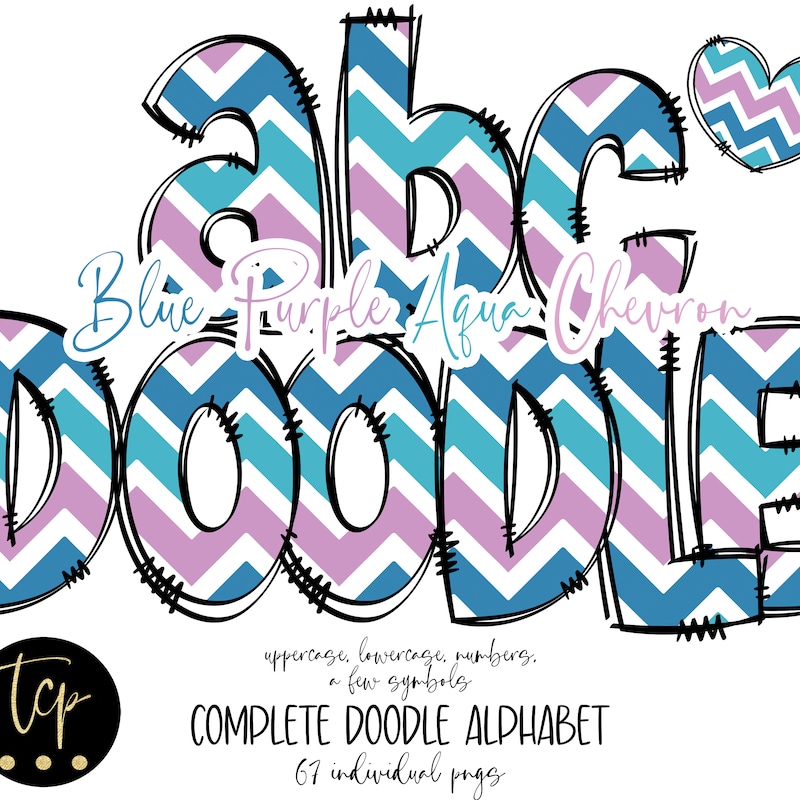 Aqua Blue Chevron - Etsy