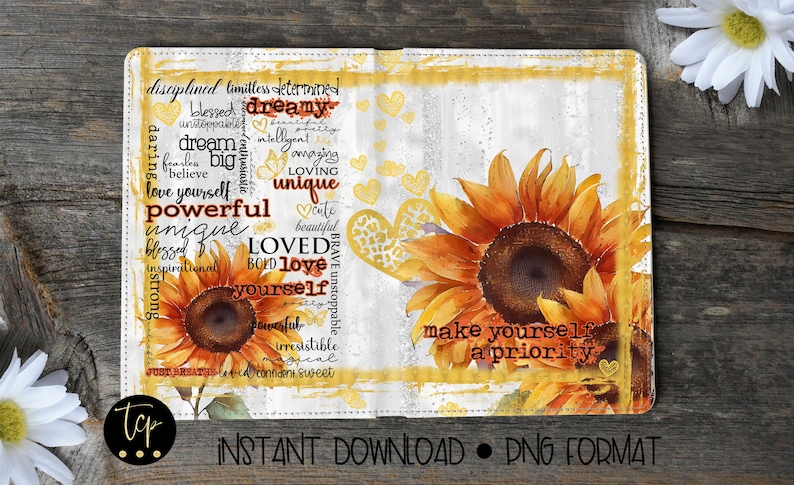 Sunflower Journal Cover Art: Printable PNG (digital Download) - Etsy