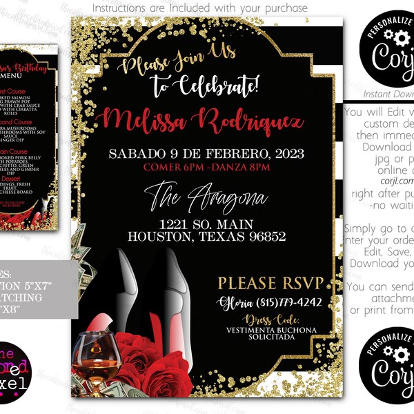 Buchona Theme Invite - Etsy