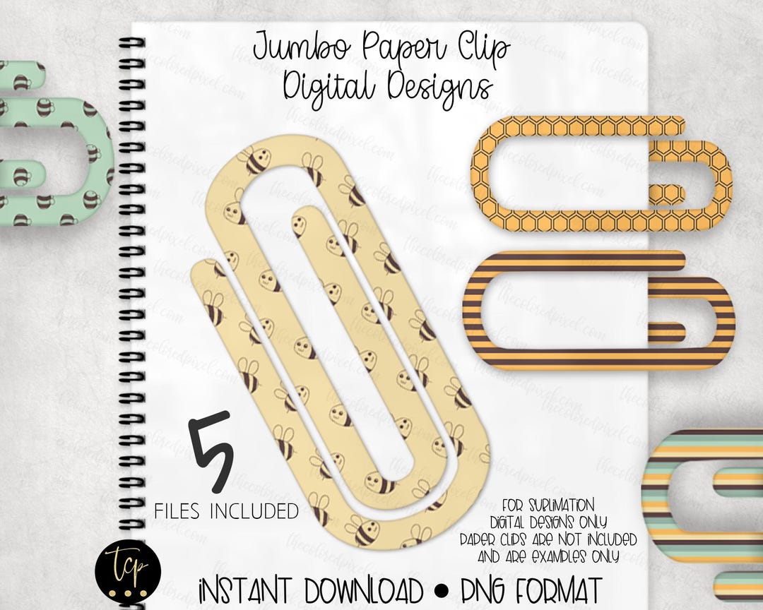 Bumble Bee Paper Clip Designs: Honeycomb Sublimation PNG (digital ...