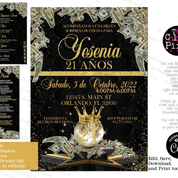 Buchona Theme Invite - Etsy