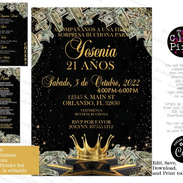 Buchona Theme Invite - Etsy