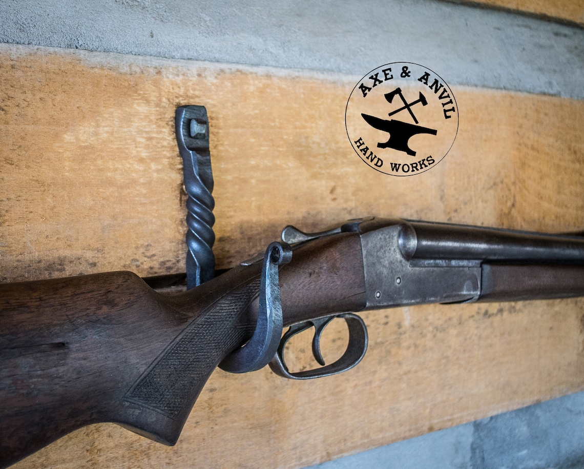 Hand Forged Gun Hooks, Fancy, Set of 2 - Etsy