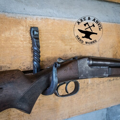 Hand Forged Gun Hooks Frontier Style Set of 2 | Etsy