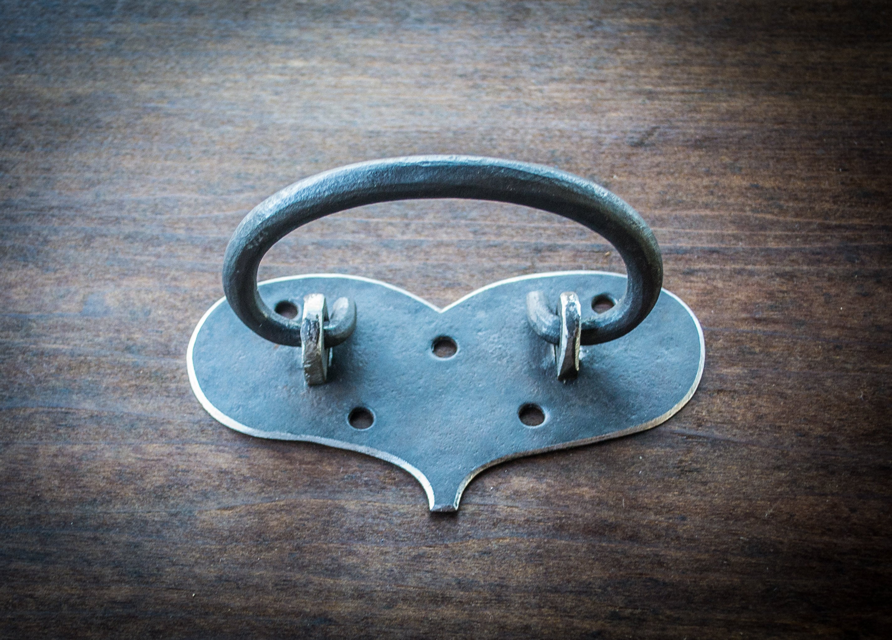 Hand Forged Chest Handles, Heart Plate, Set of 2 - Etsy