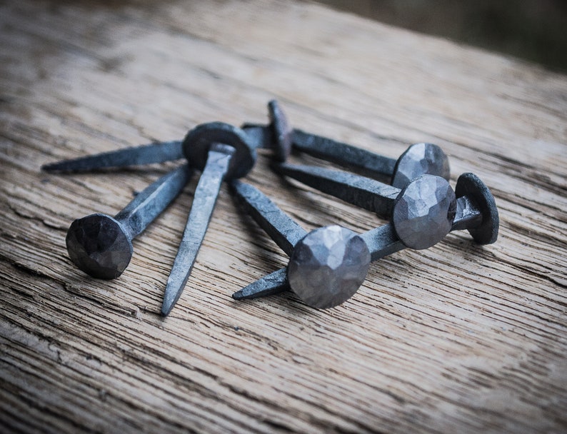Hand Forged Dome Head Nails, Set of 4 - Etsy