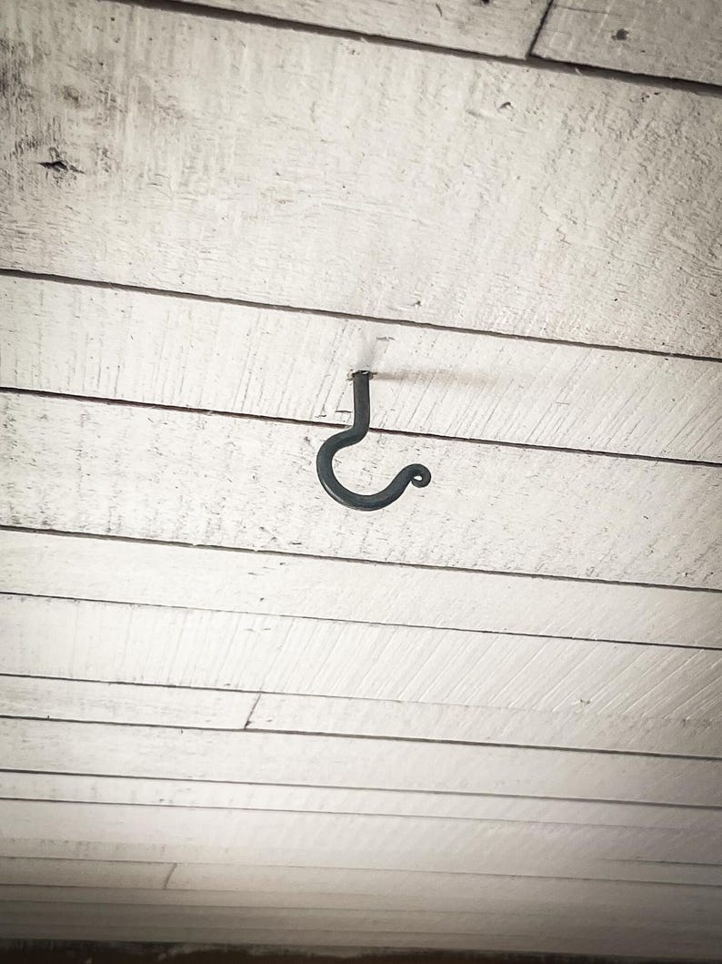 Hand Forged Threaded J Hook for Ceiling or Joist Mounting - Etsy