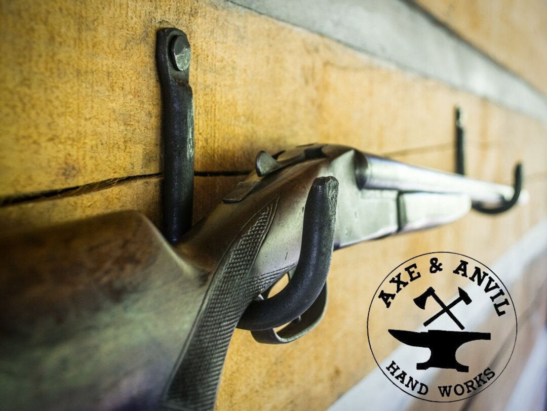 Hand Forged Gun Hooks, Modern Style, Set of 2 - Etsy