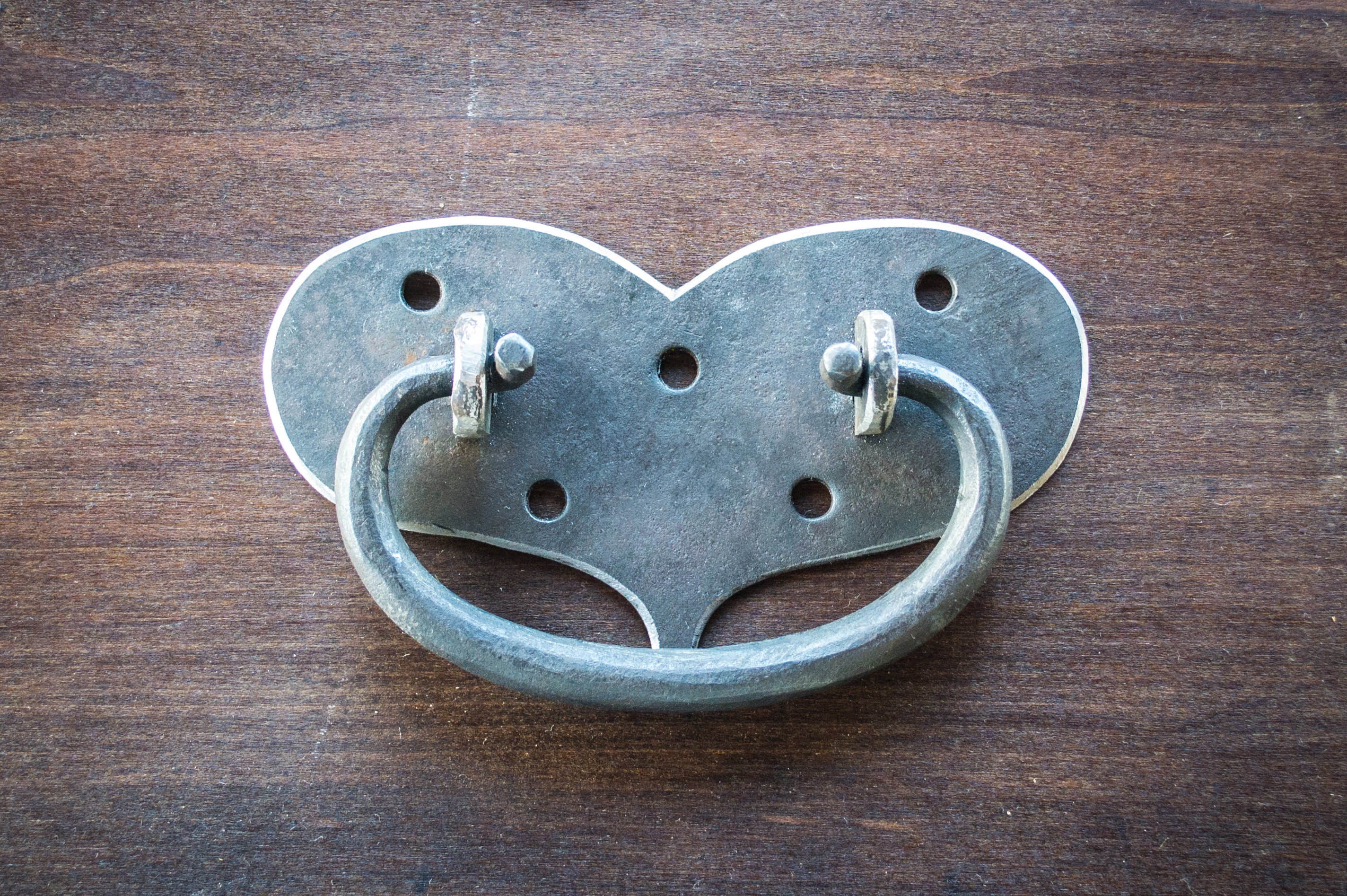 Hand Forged Chest Handles, Heart Plate, Set of 2 - Etsy