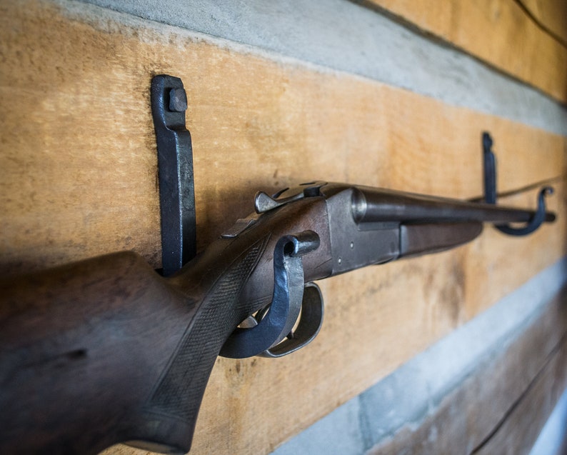 Hand Forged Gun Hooks Frontier Style Set of 2 - Etsy Canada