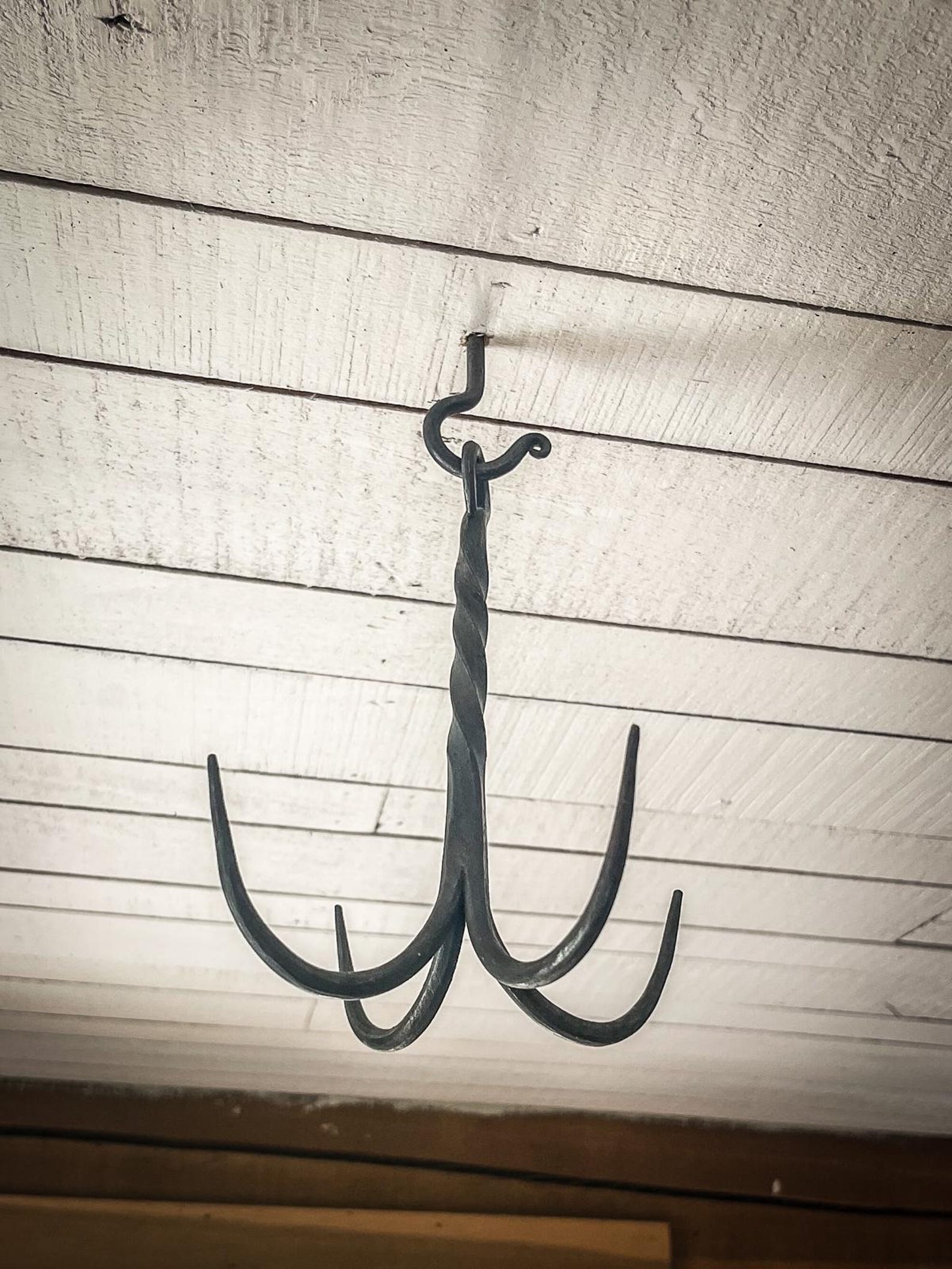 Hand Forged Threaded J Hook for Ceiling or Joist Mounting - Etsy