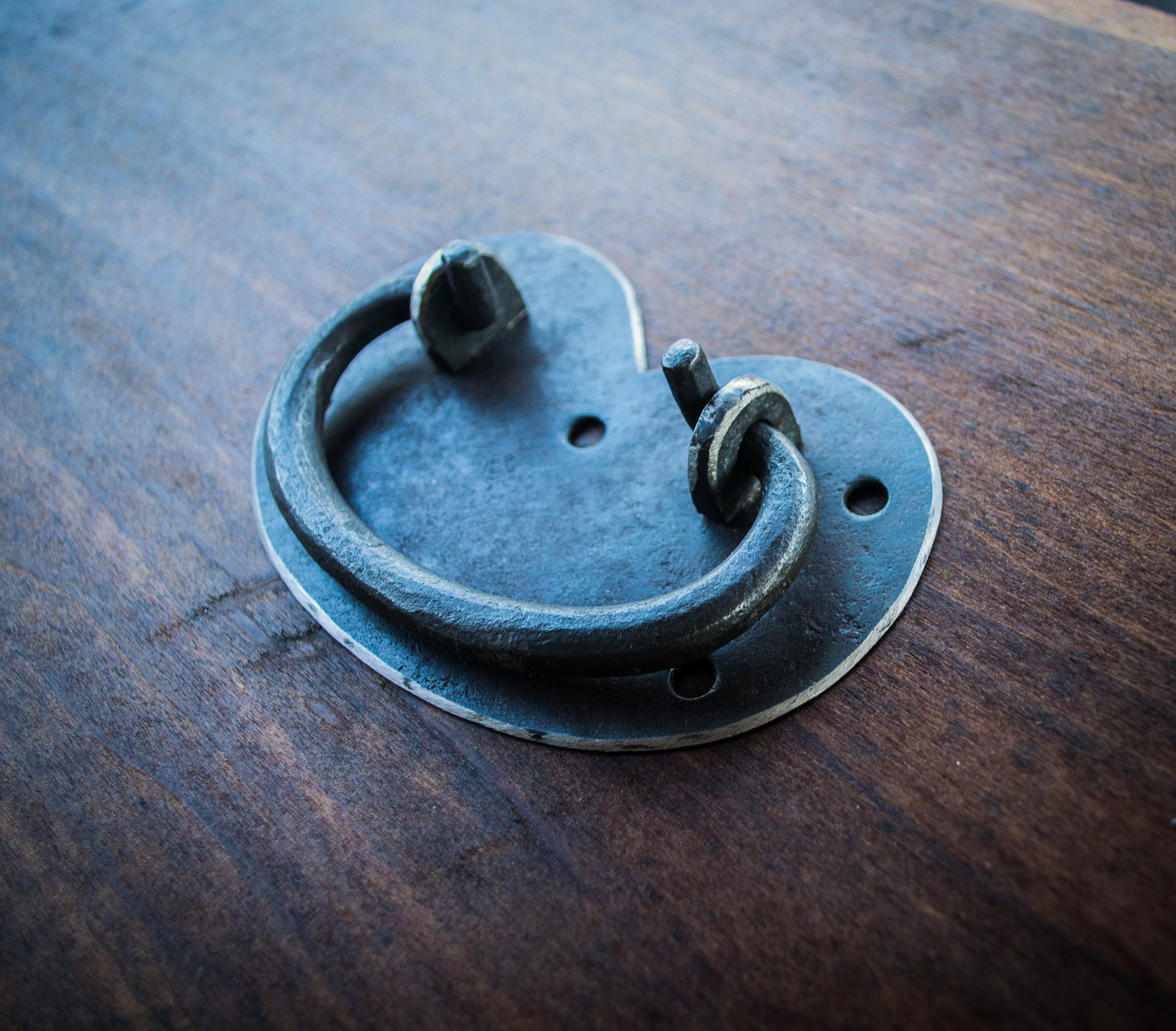 Hand Forged Chest Handles Kidney Plate Set of 2 | Etsy