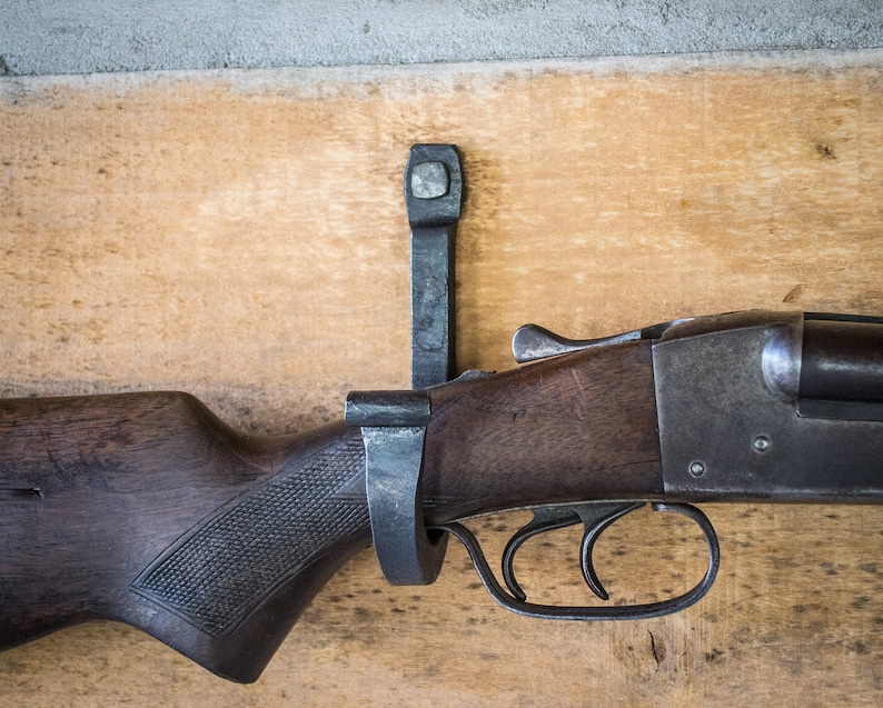Hand Forged Gun Hooks Frontier Style Set of 2 - Etsy