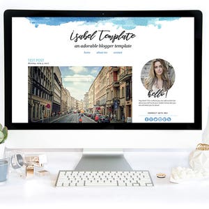 Blogger Template - Isabel, Blog Design Template, Blog Theme, Blogger ...