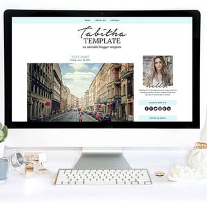 Blogger Template - Tabitha, Blog Design Template, Blog Theme, Blogger ...