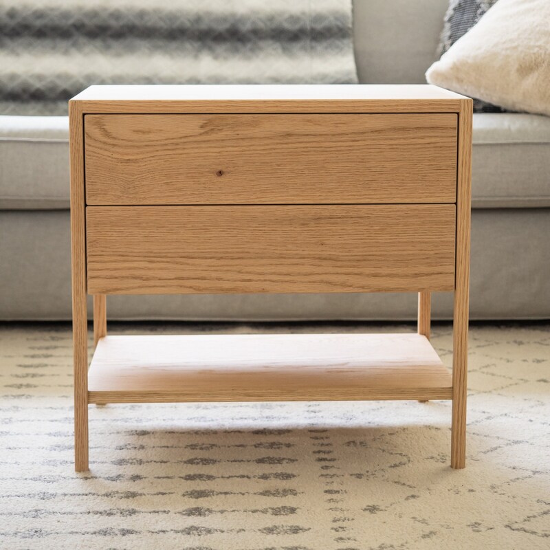 Double Drawer Bedside Table - Etsy