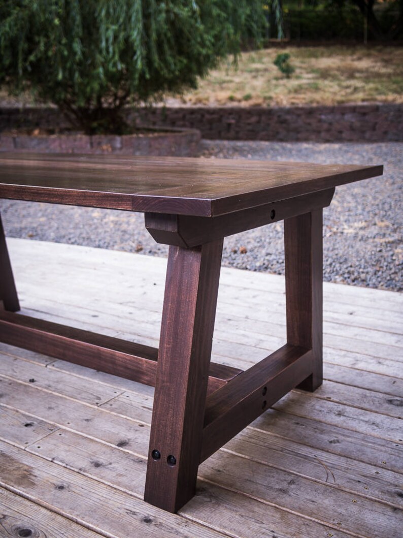 Farmhouse Table Solid Wood Farmhouse Dining Table Farmhouse | Etsy