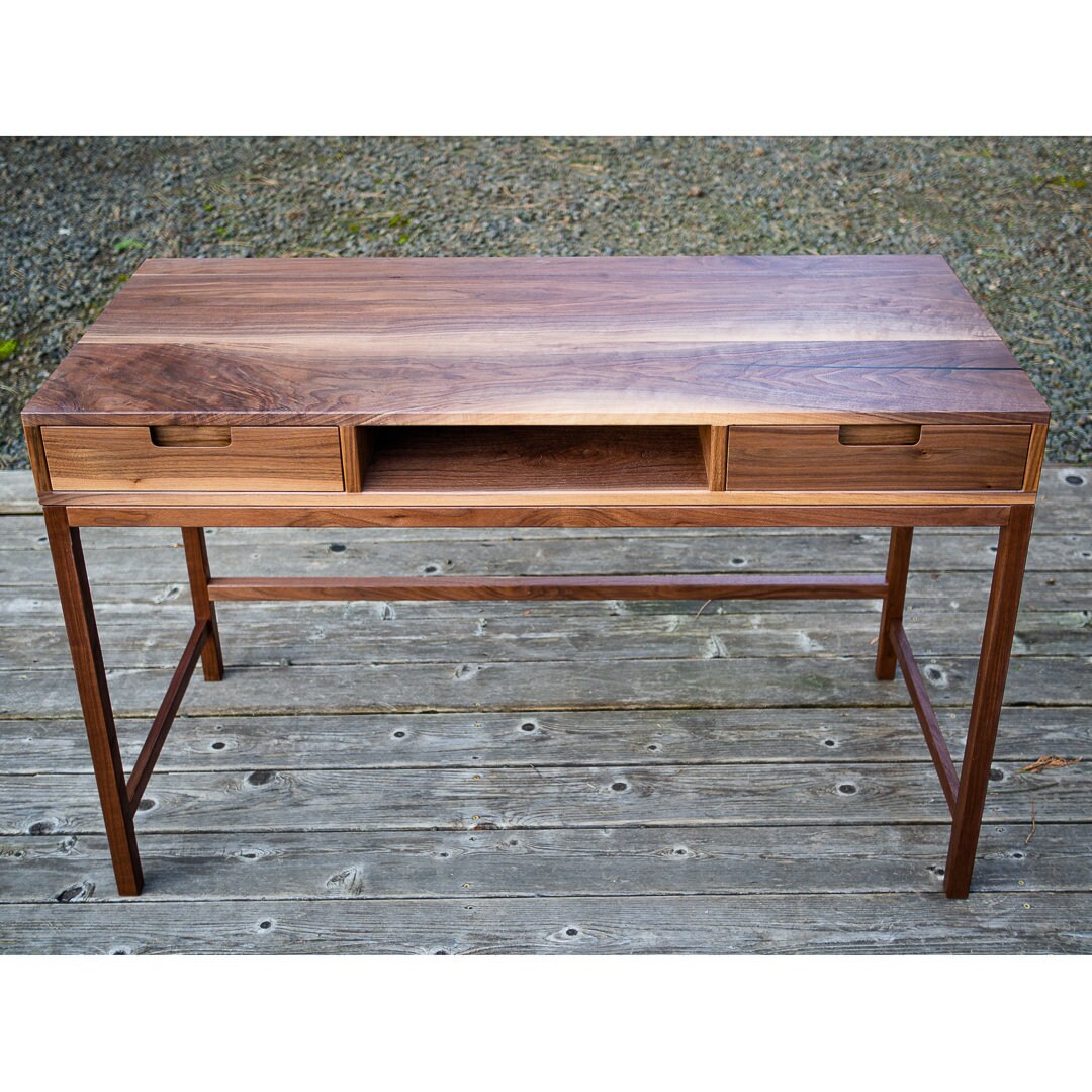 Double Drawered Walnut Desk - Etsy