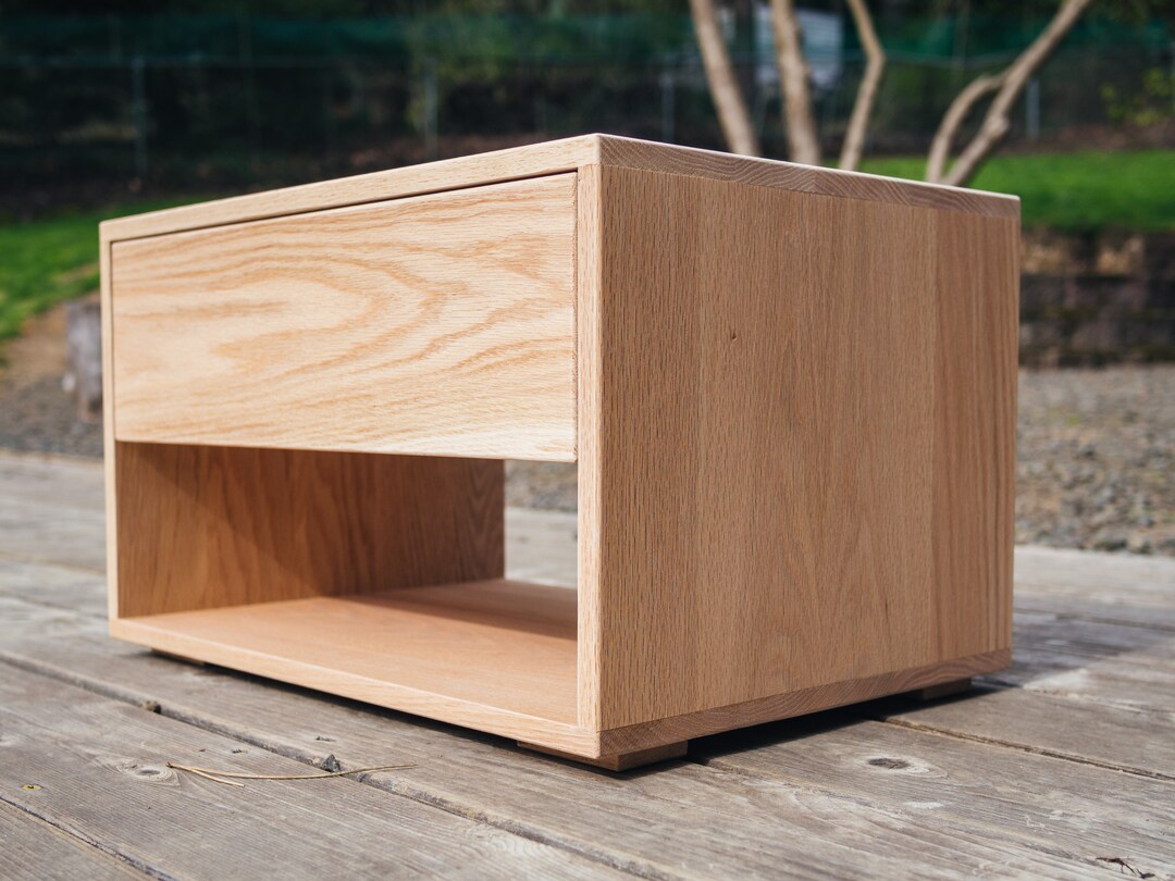 Modern Night Stand, One Drawer Night Stand, Nightstand Organizer, White ...