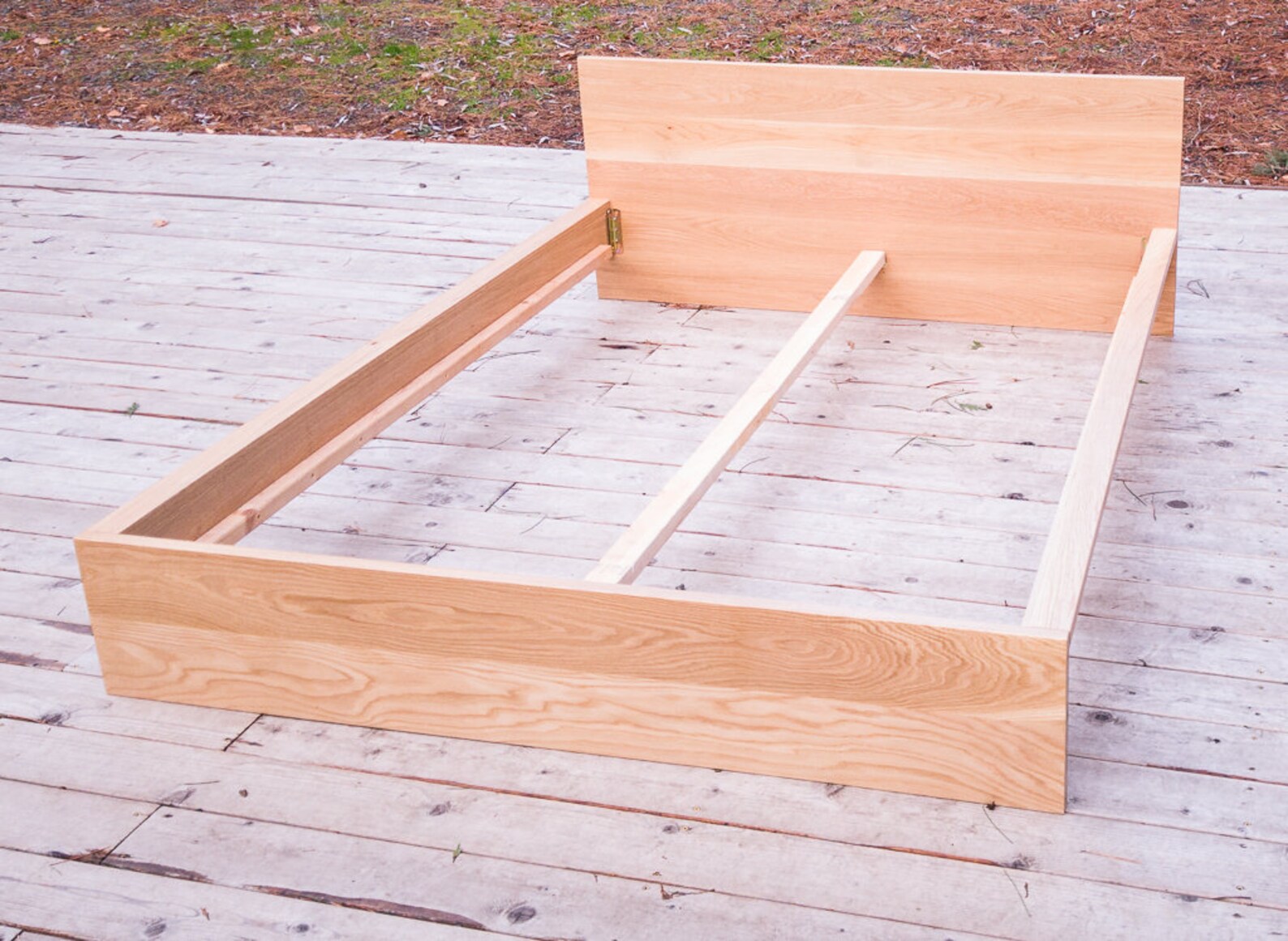 Modern White Oak Bed Frame - Etsy