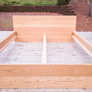 Modern White Oak Bed Frame - Etsy