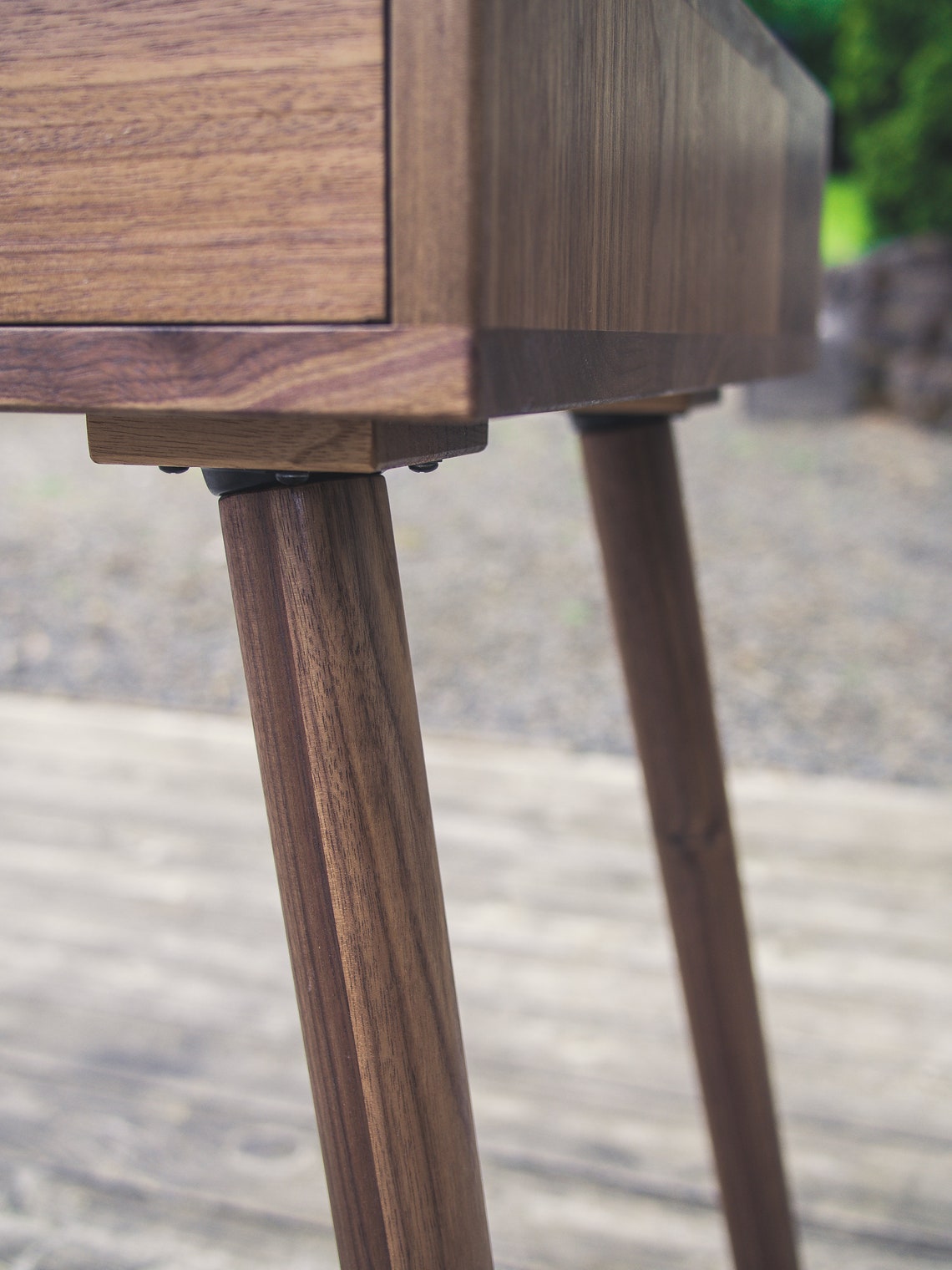 Solid Walnut Desk Office Desk Mid Century Modern - Etsy