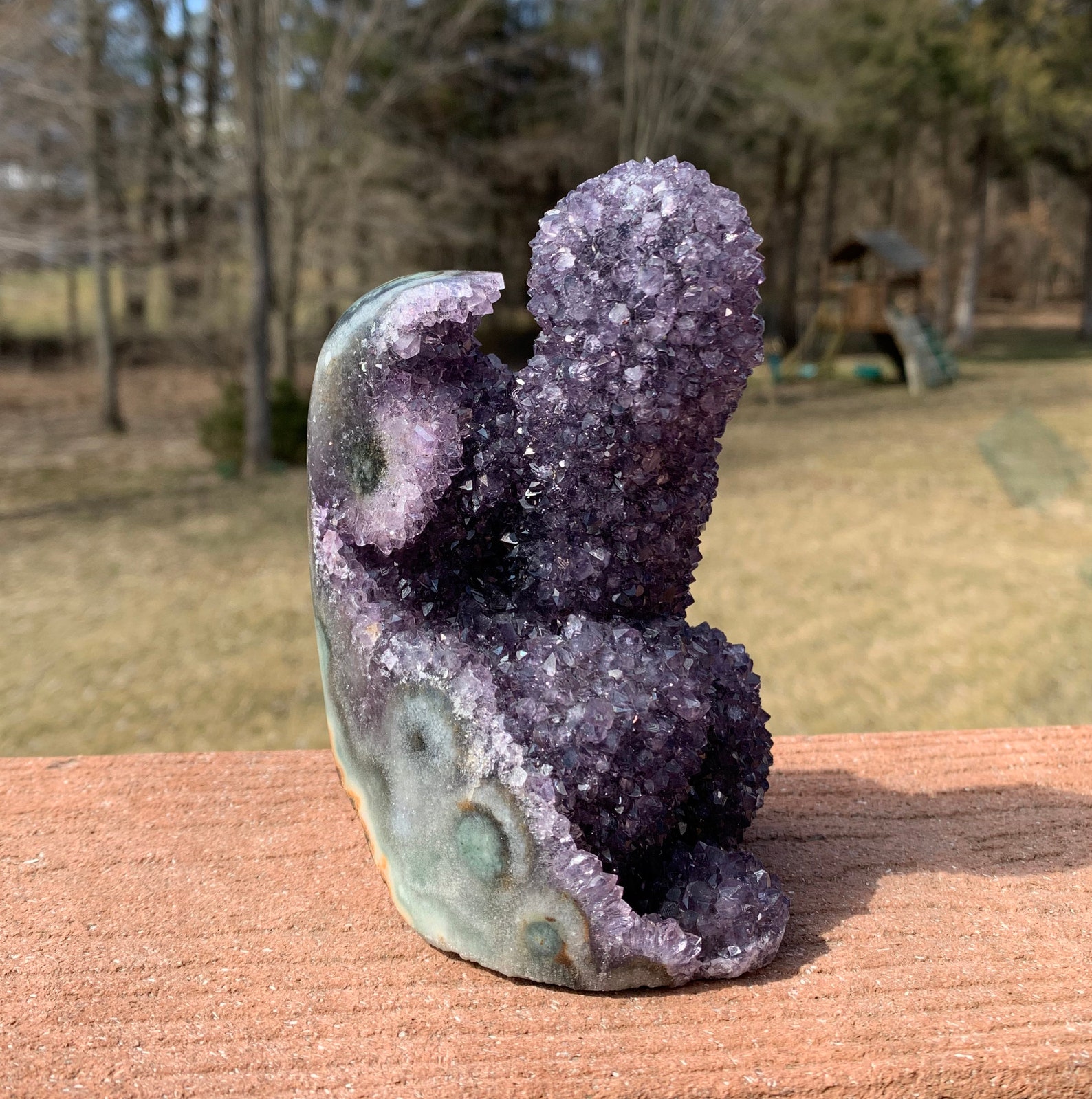 AMETHYST STALACTITE - Large Amethyst Crystal With Jasper- Raw Amethyst ...