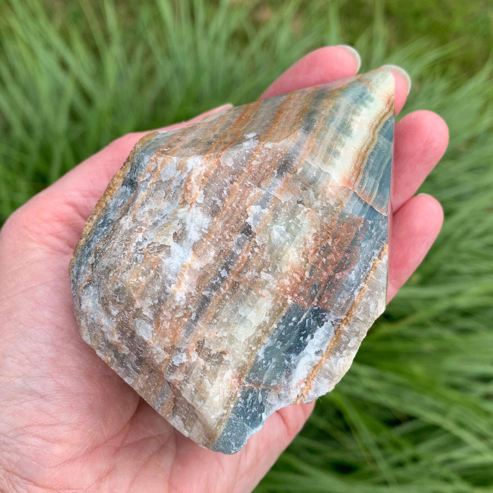 3.9 ONYX banded Calcite Point Rough Natural Crystal - Etsy