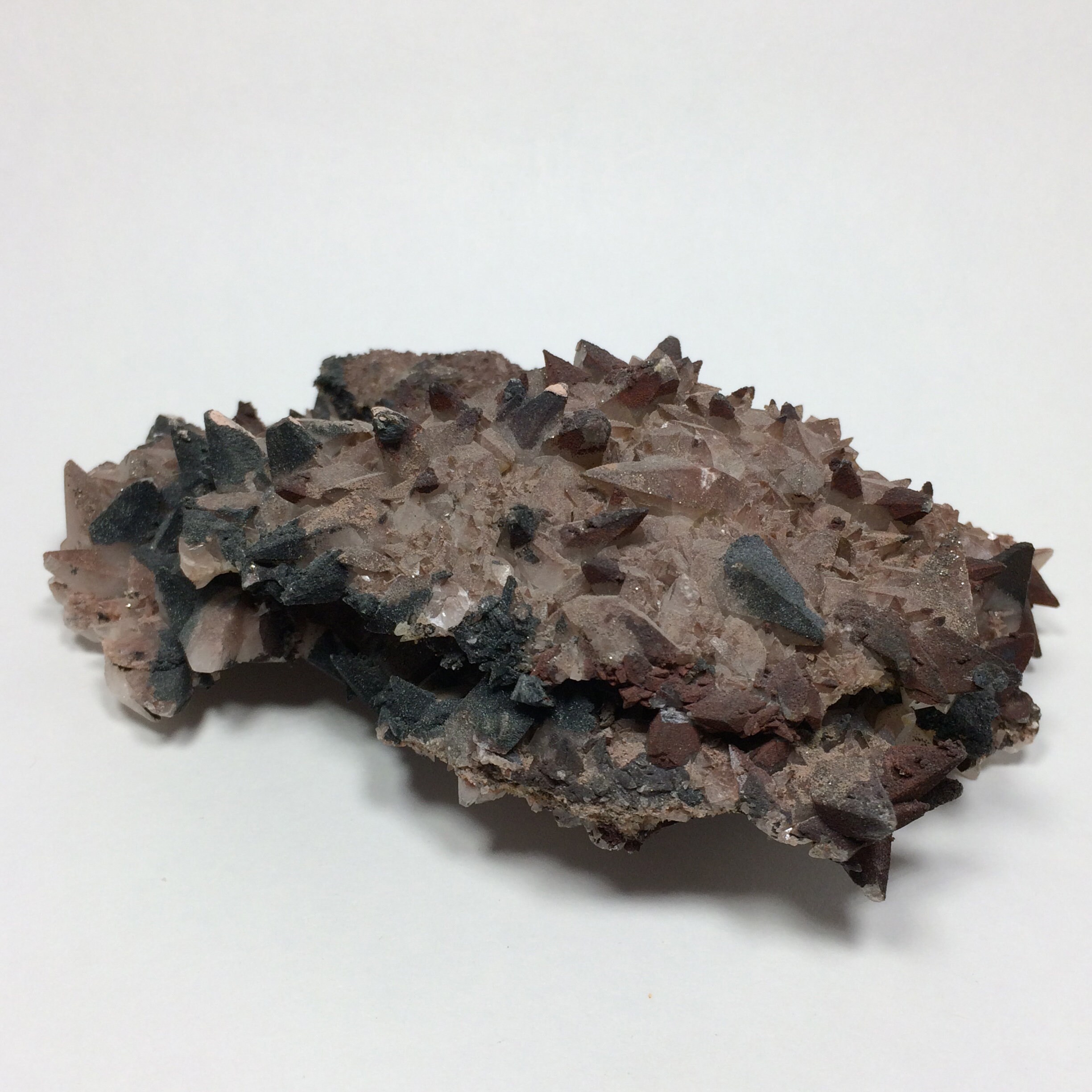 CHOCOLATE CALCITE Crystal Cluster - Calcite With Barite Magnetite ...