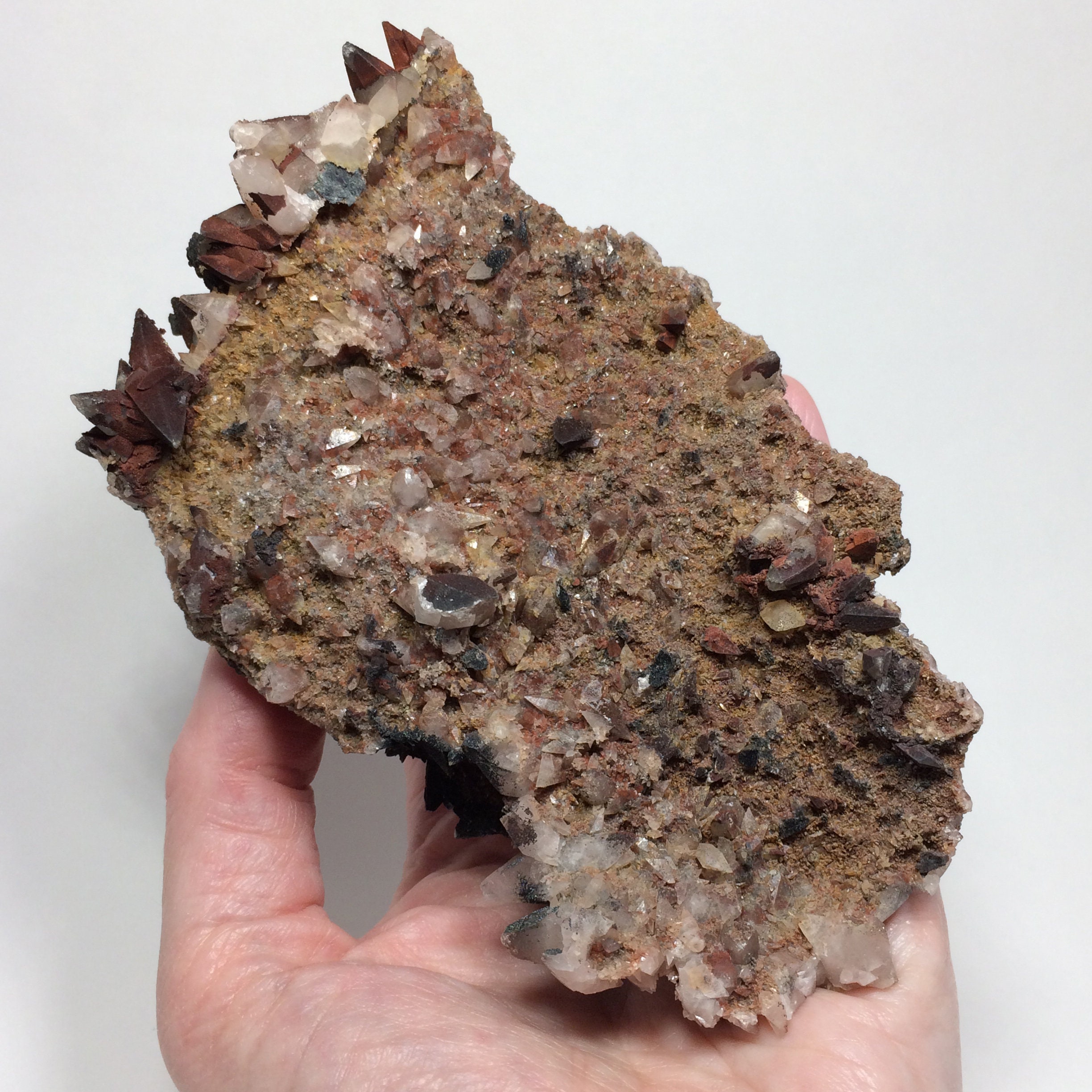 CHOCOLATE CALCITE Crystal Cluster Calcite with Barite | Etsy