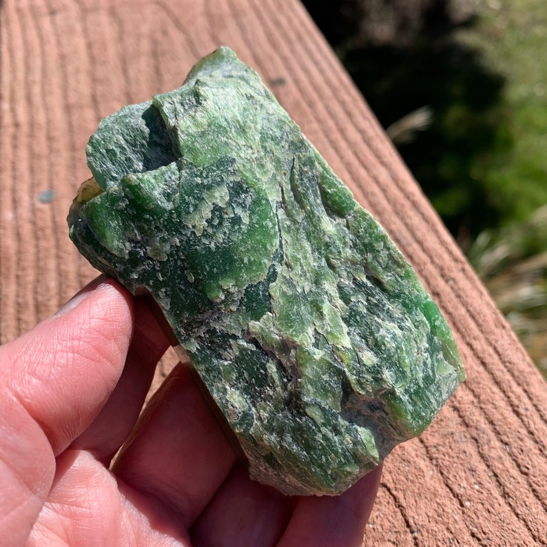 NEPHRITE Crystal 3.2" - Natural Nephrite Jade - One Polished Face ...