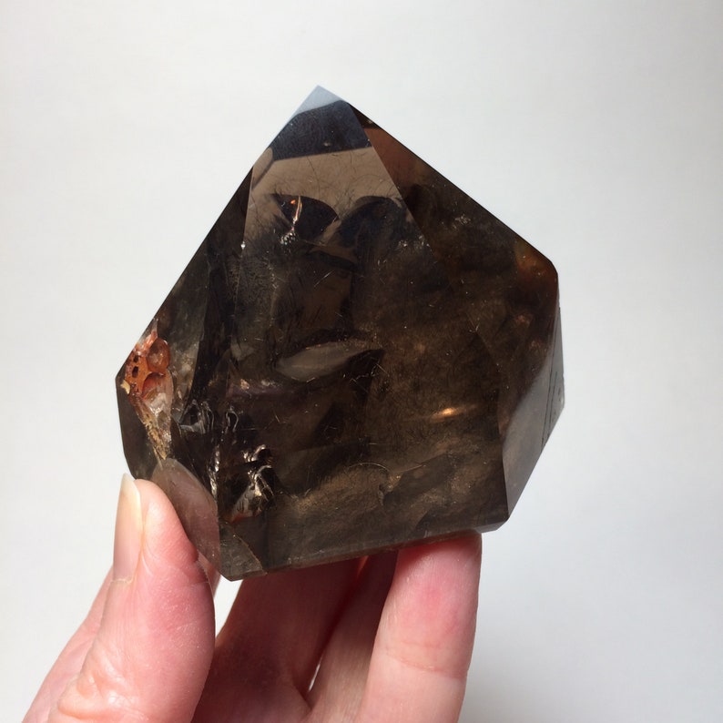 LODOLITE SMOKY QUARTZ Crystal Point - Inclusion Quartz - Garden Quartz ...