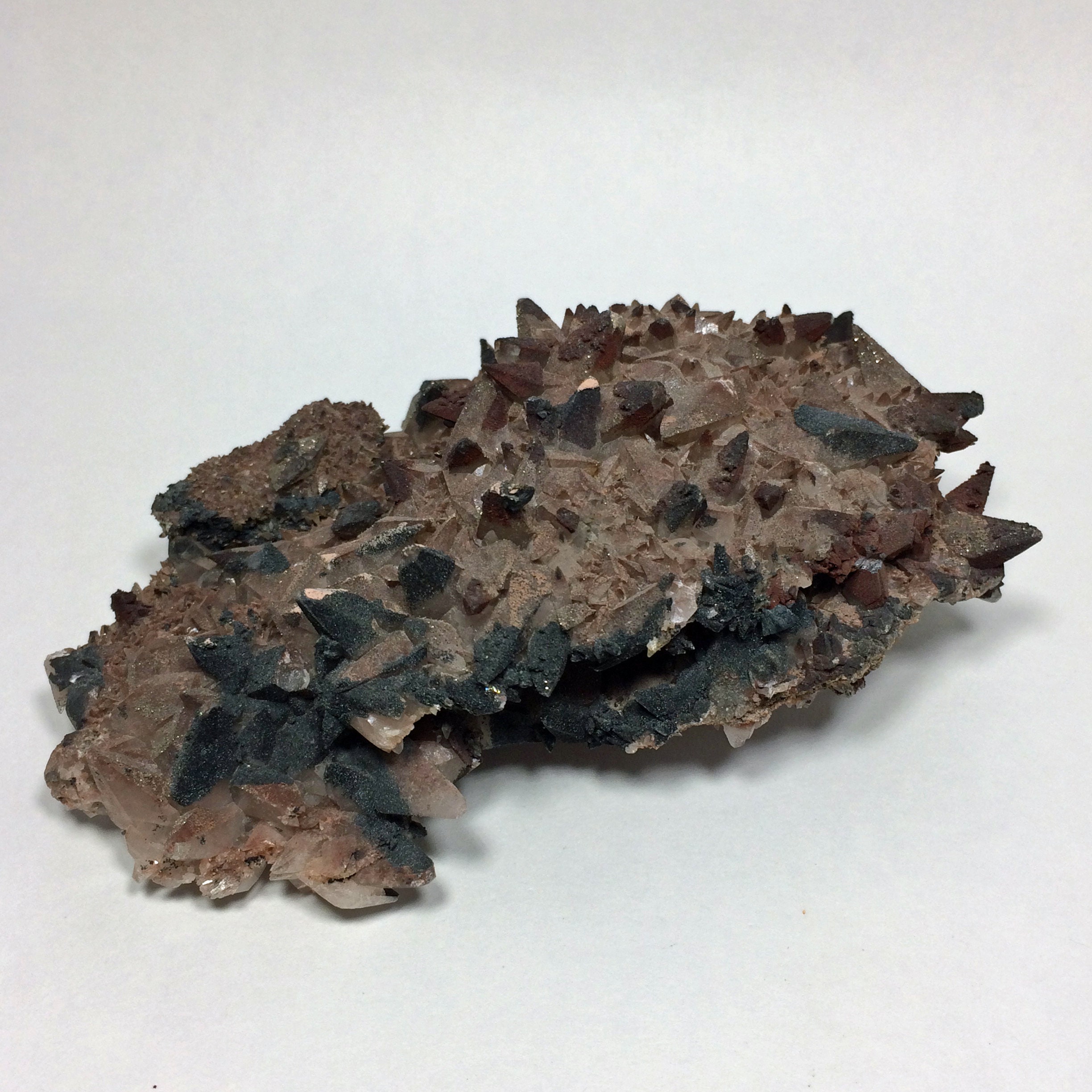 CHOCOLATE CALCITE Crystal Cluster - Calcite With Barite Magnetite ...