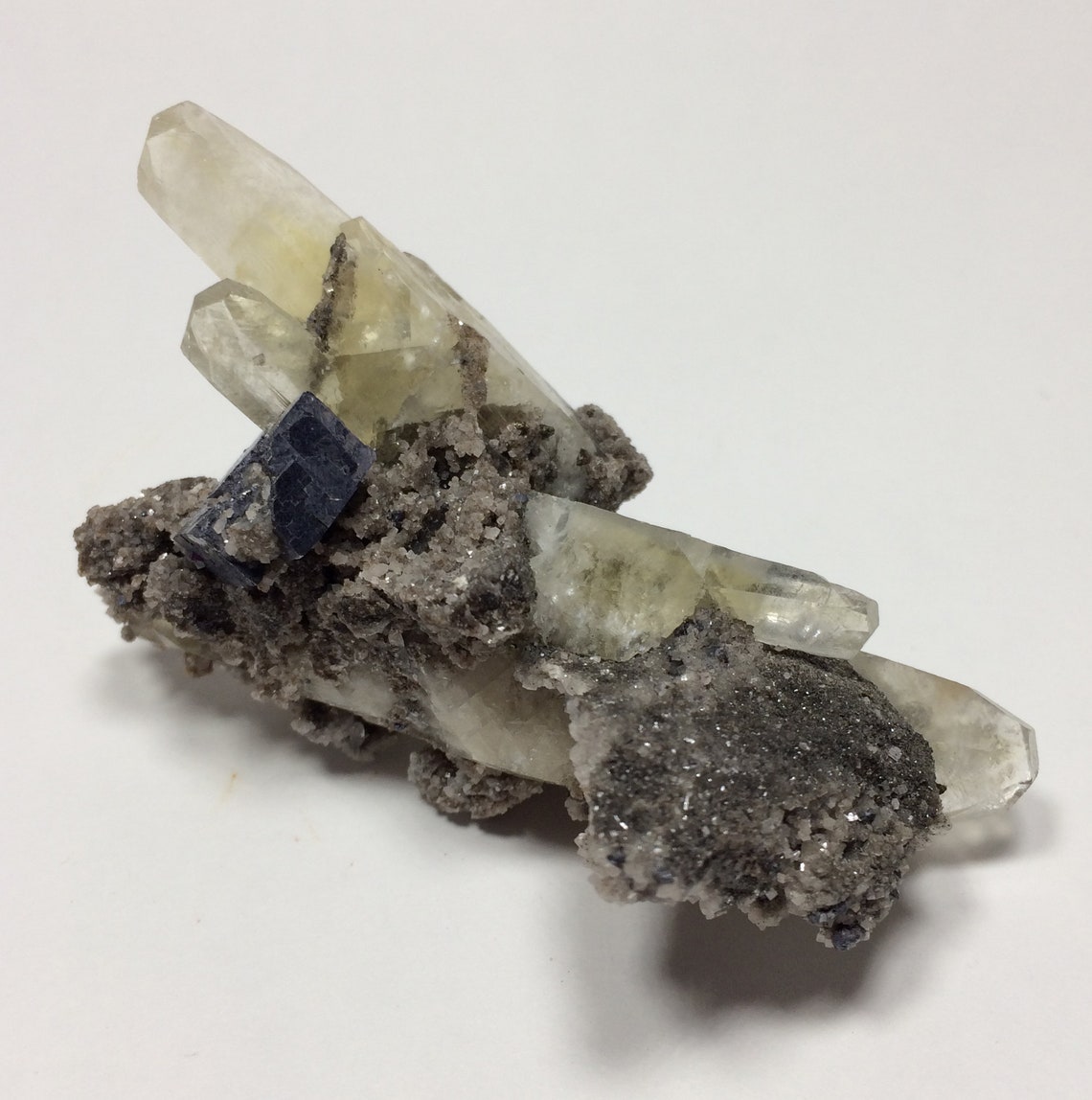 Golden Ray CALCITE & GALENA Crystal - Raw Natural Mineral - Collectible ...