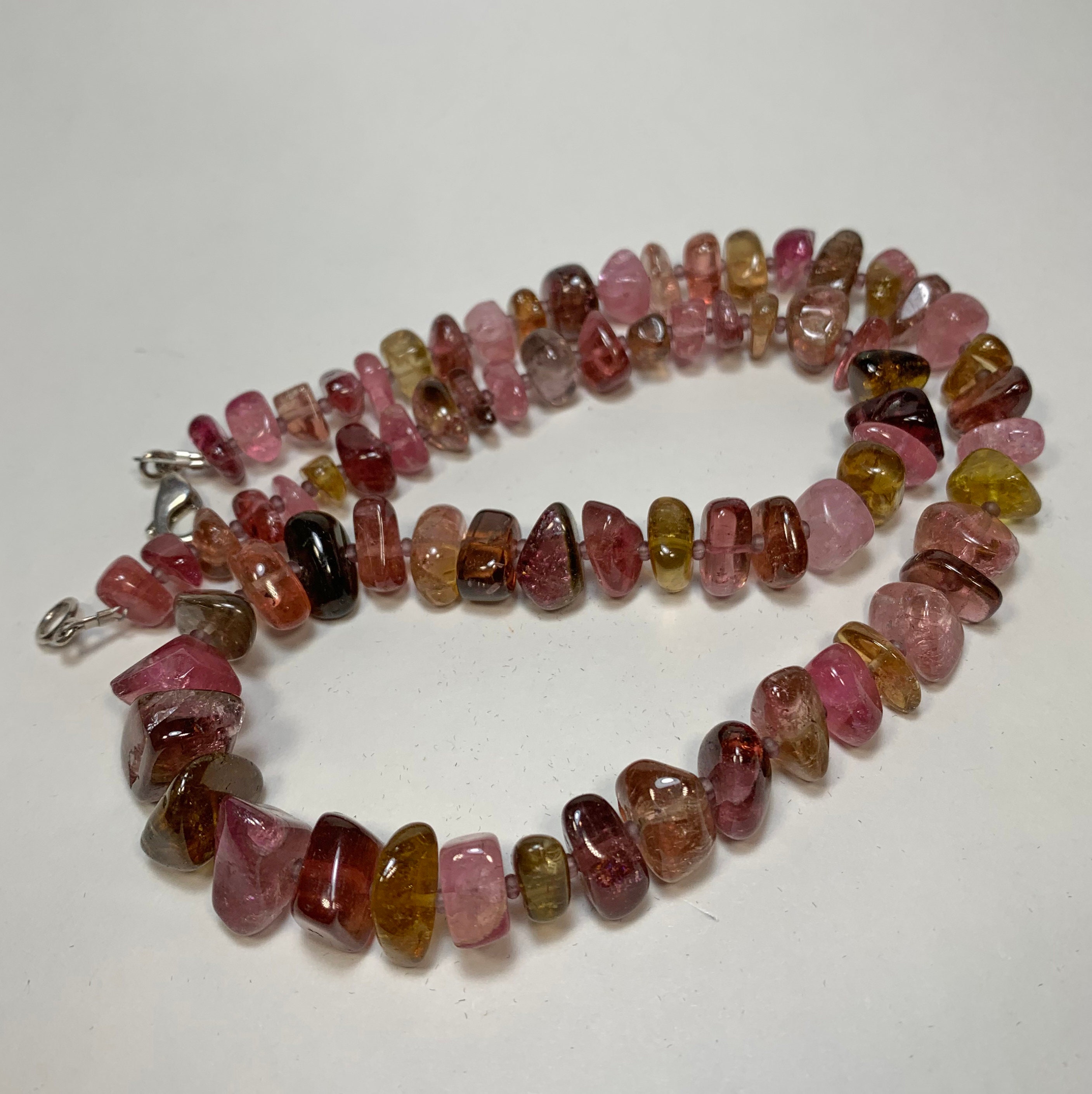 TOURMALINE Necklace - Elbaite With Rubellite - Raw Crystals - Gem ...