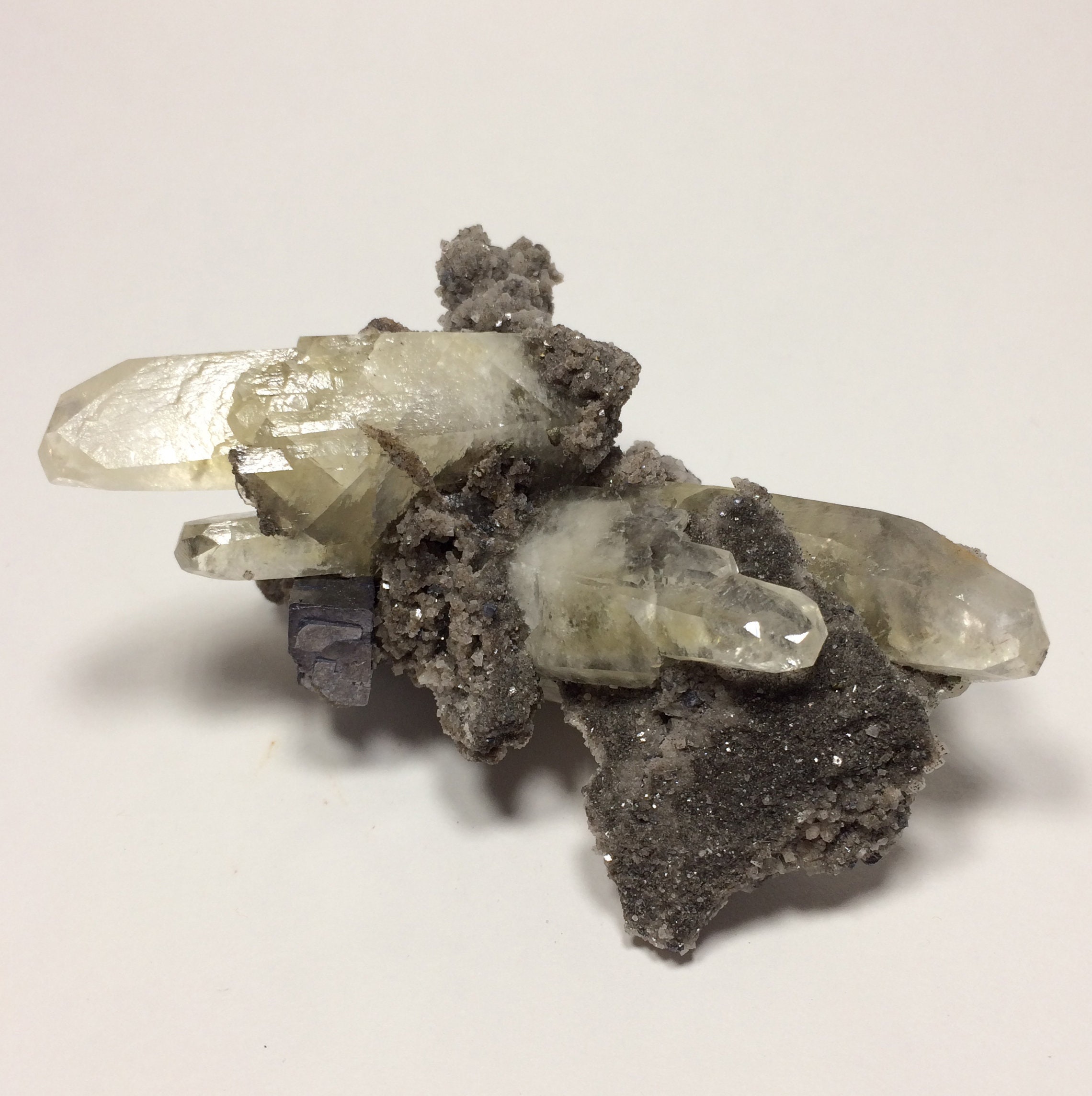 Golden Ray CALCITE & GALENA Crystal - Raw Natural Mineral - Collectible ...