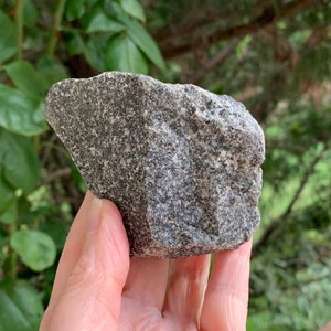 BLACK GRANITE 3.5" - Natural Stone - Igneous Rock - Raw - Rough - 315g ...