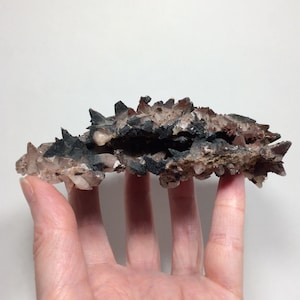 CHOCOLATE CALCITE Crystal Cluster - Calcite With Barite Magnetite ...