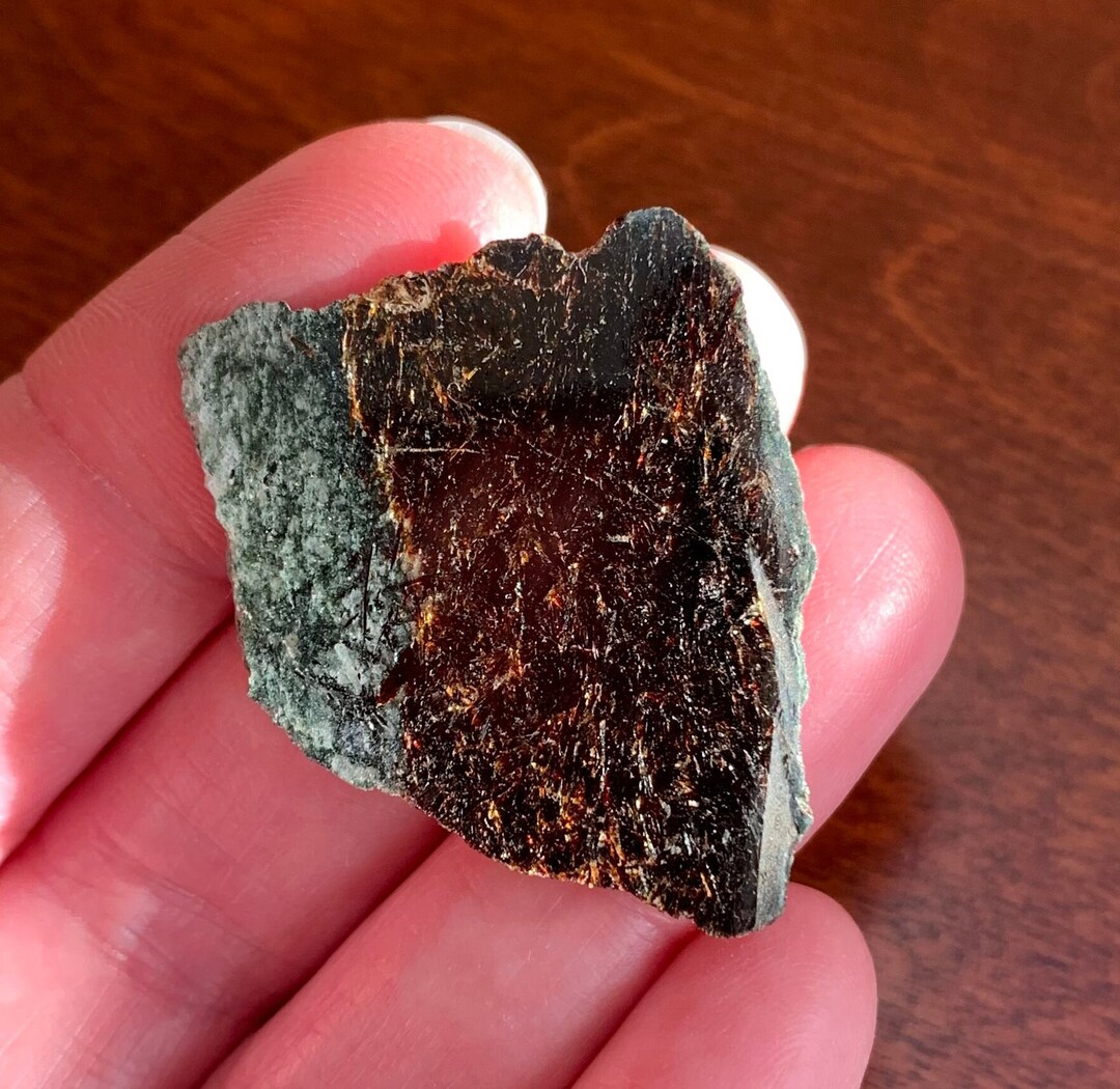 ASTROPHYLLITE Crystal 1.6" - Raw Mineral With Flat Polished Top - 6.6g ...